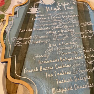 Tea Time Menu Stand Digital File | High Tea Selection Sign SVG for ...