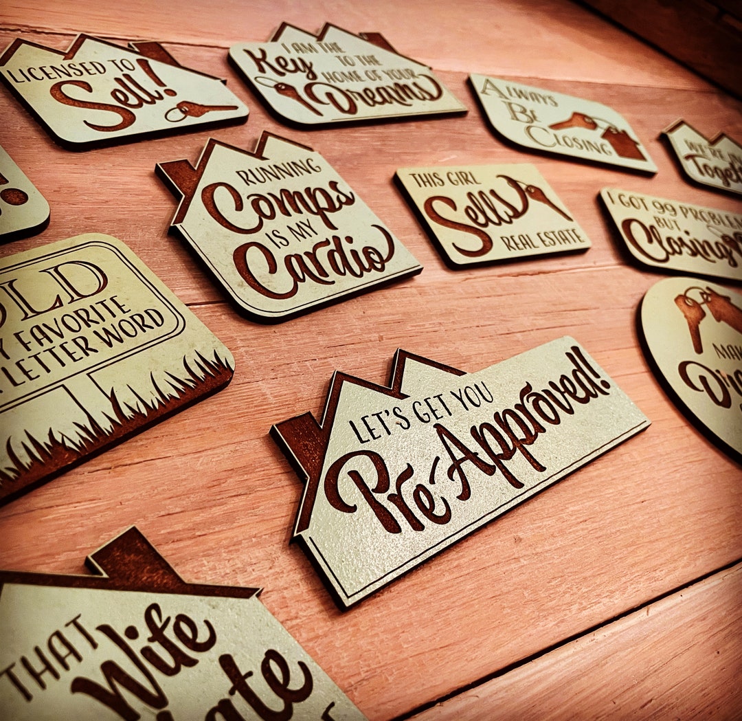 Realtor Real Estate Gift Magnet Sign Plaques Card Key Ring Decor Gift ...