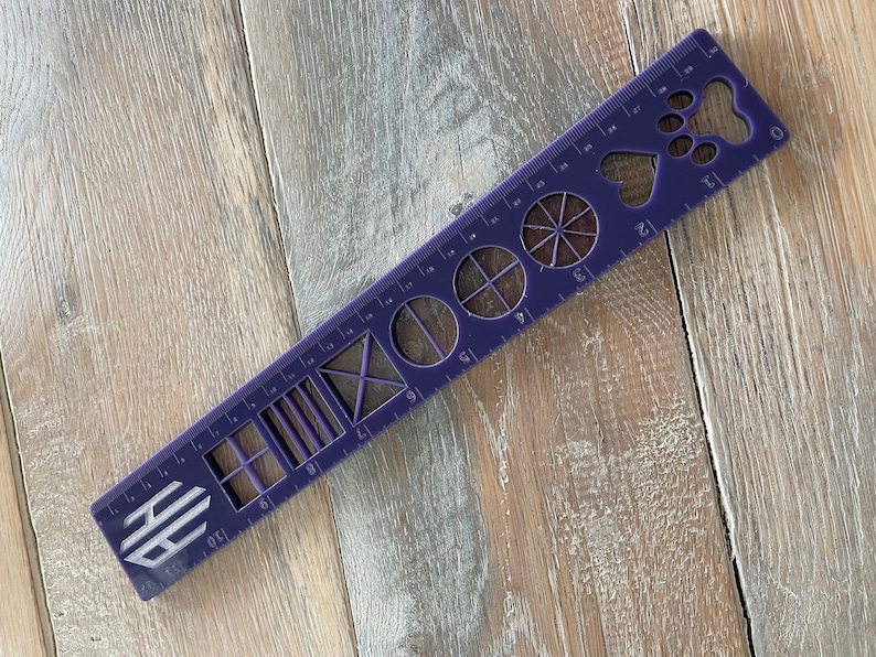 Ruler With Shape Cutouts Digital File | SVG Measuring Tool for Kids ...