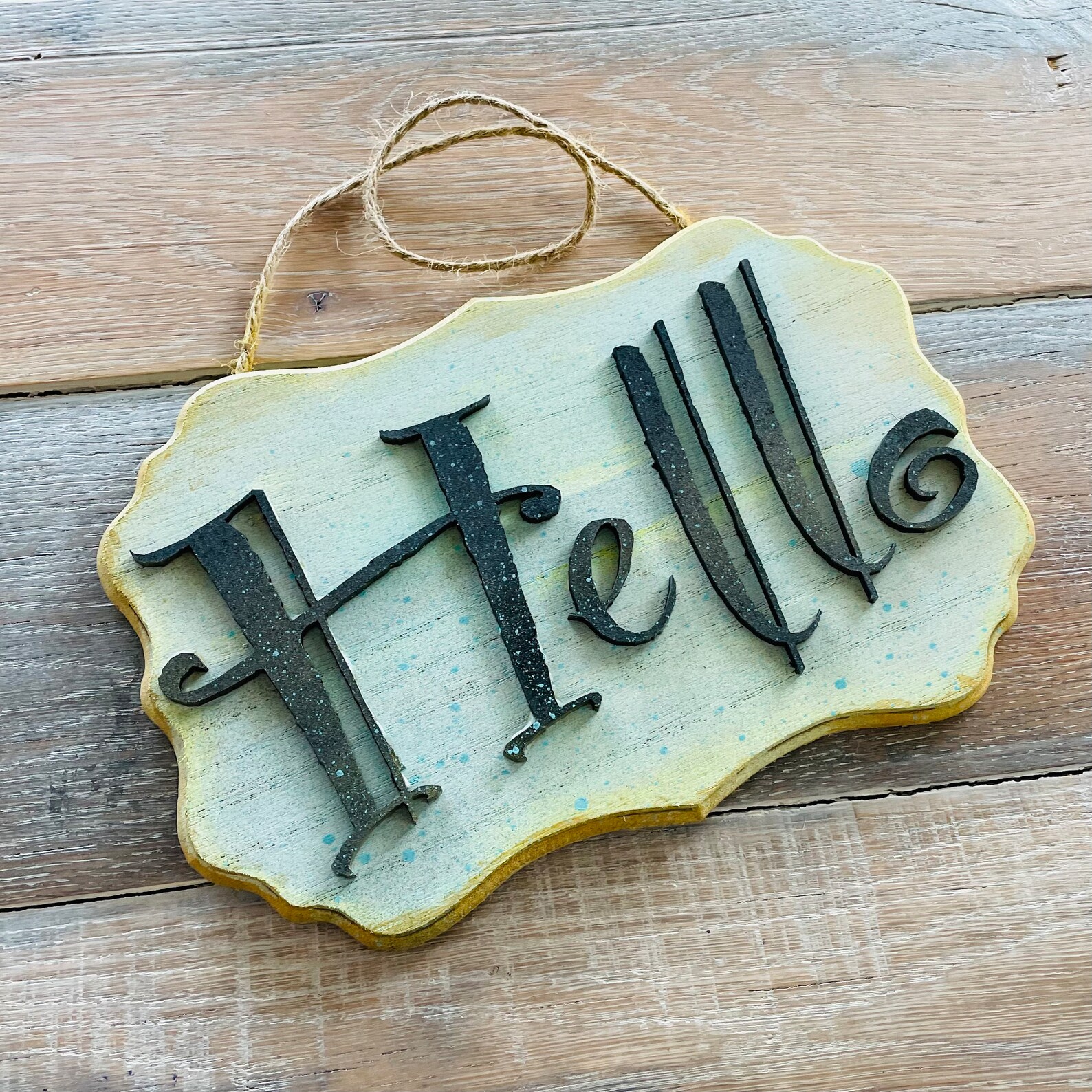 Hello Spring Sign Word Cut Out Script DIGITAL FILE - Etsy
