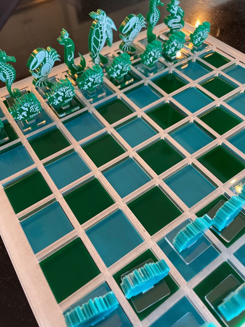 Game Set Sea Life Chess / Othello / Checkers DIGITAL FILE - Etsy