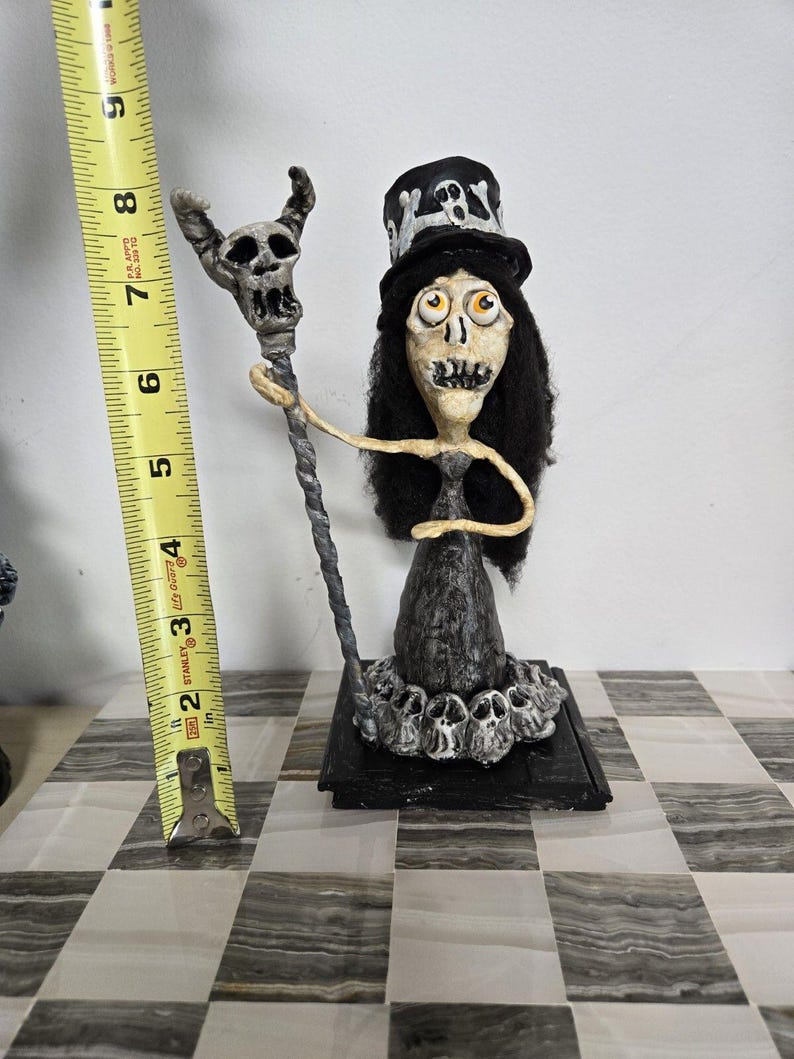 OOAK Creepy Oddity Art Figure Clay Spooky Skeleton Ghoul Voodoo Zombie ...