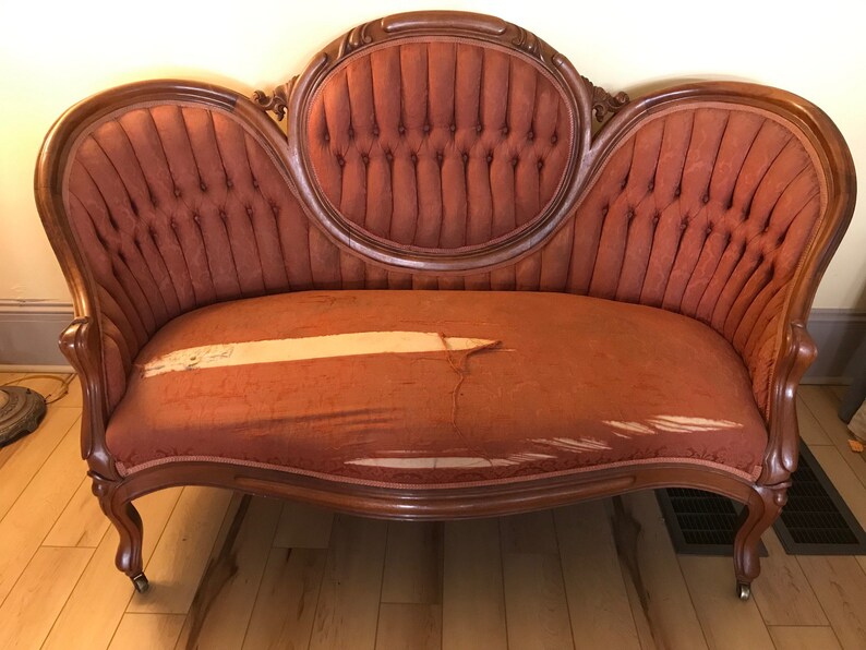 Antique Walnut Victorian Rococo Sofa Shipping is NOT Free - Etsy