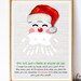 Santa Claus Handprint Craft, Father Christmas Beard, Baby Toddler Kids ...
