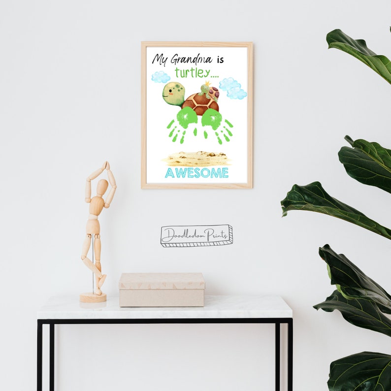 Handprint Art for Grandma, Printable Birthday Card for Grandmother, DIY ...