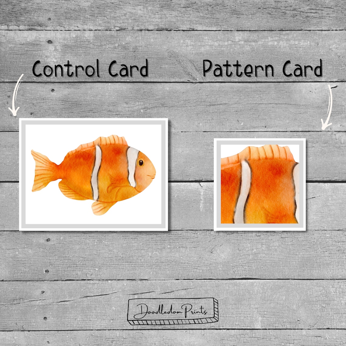 Fish Pattern Matching Activity, Printable Montessori Material, Toddler ...