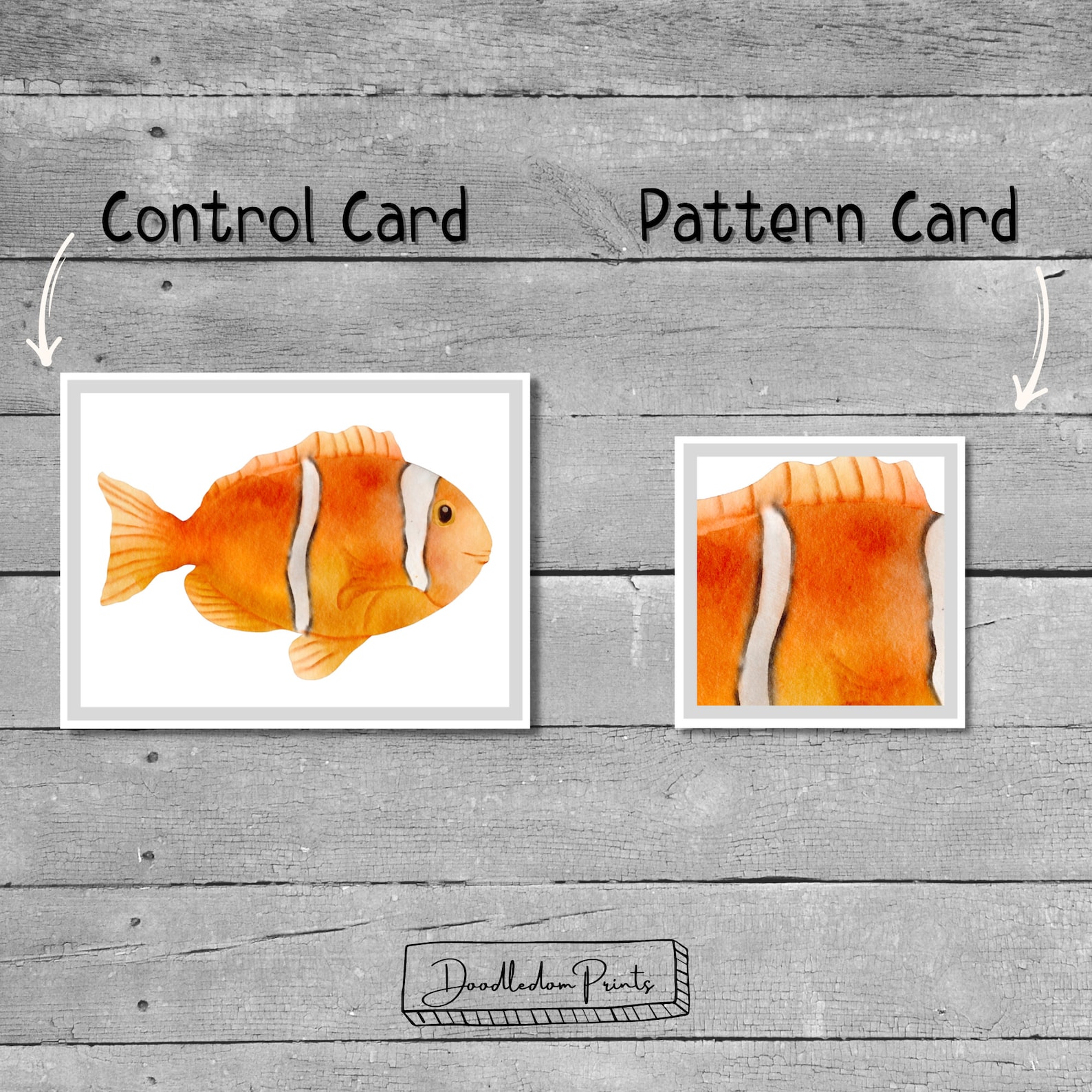 Fish Pattern Matching Activity, Printable Montessori Material, Toddler ...