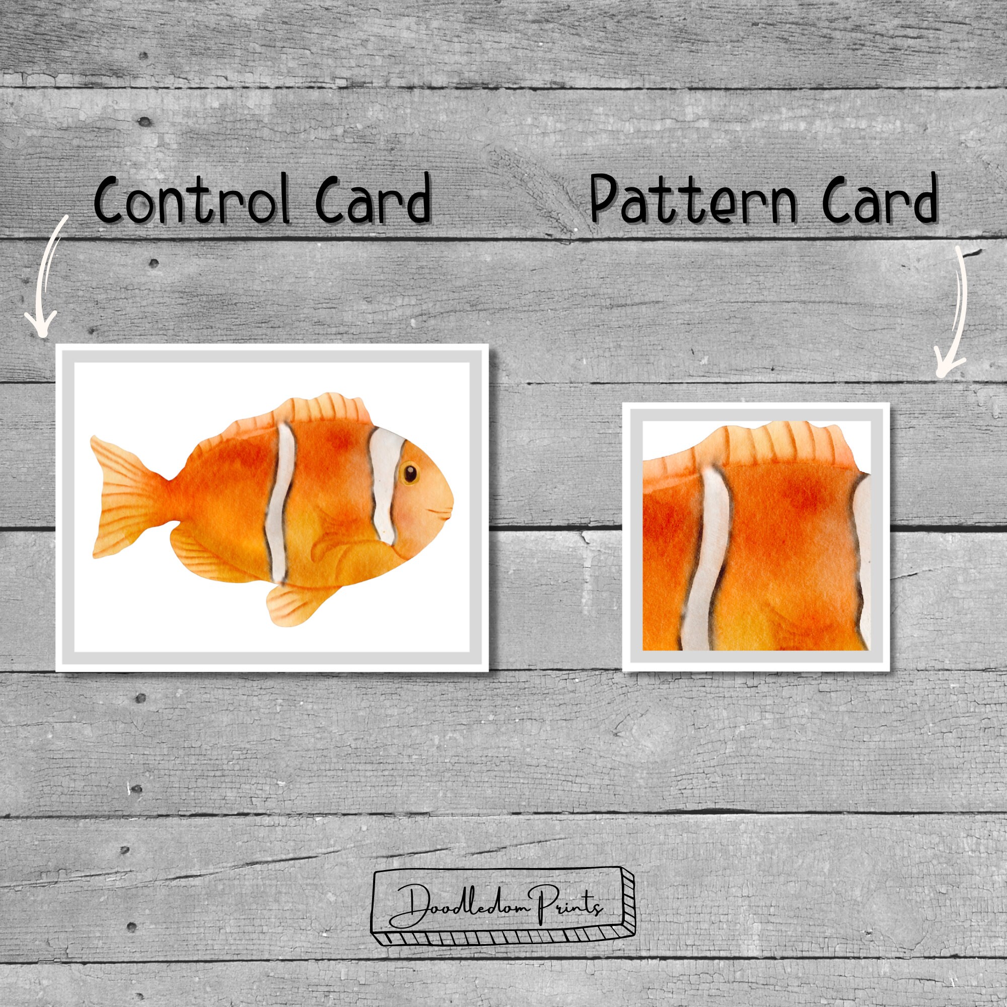 Fish Pattern Matching Activity, Printable Montessori Material, Toddler ...