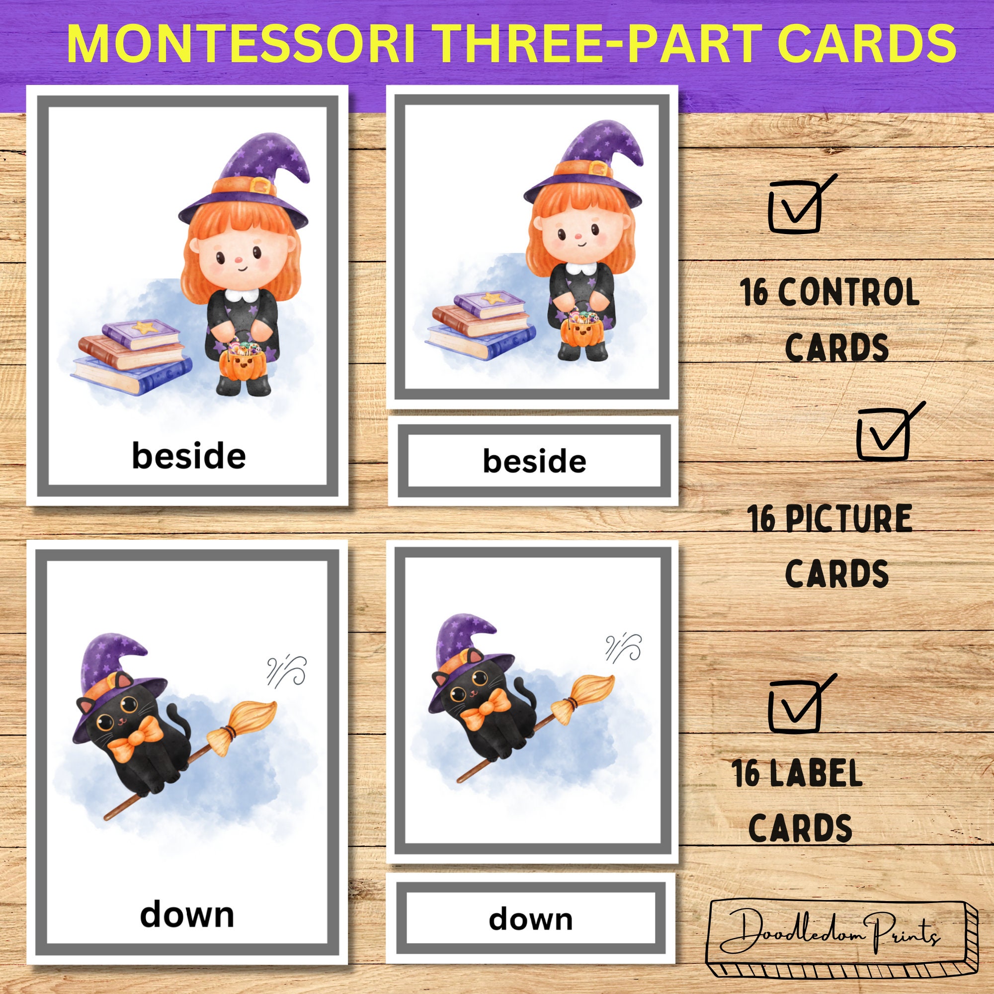 HALLOWEEN Prepositions Preschool Activity, Autumn Montessori Printable ...