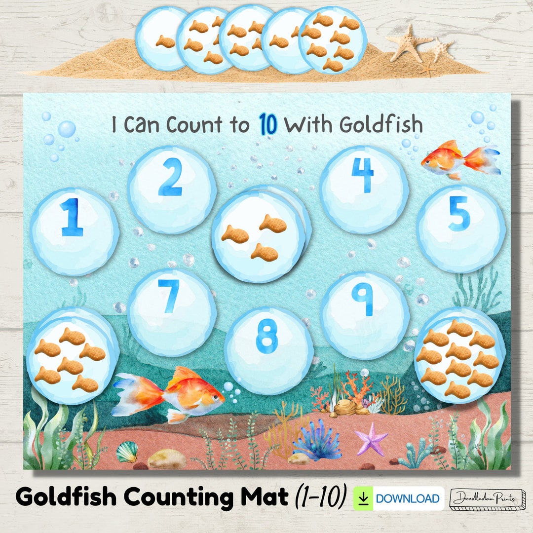 Fish Counting Printable Activity, 1 2 3 4 Year Old Montessori Materials ...