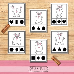 SPRING Shape Clip Cards Activity, Spring Theme Montessori Printable ...