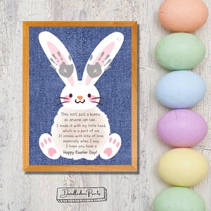 Easter Bunny Handprint Art, Printable Easter Handprint Poem Template ...