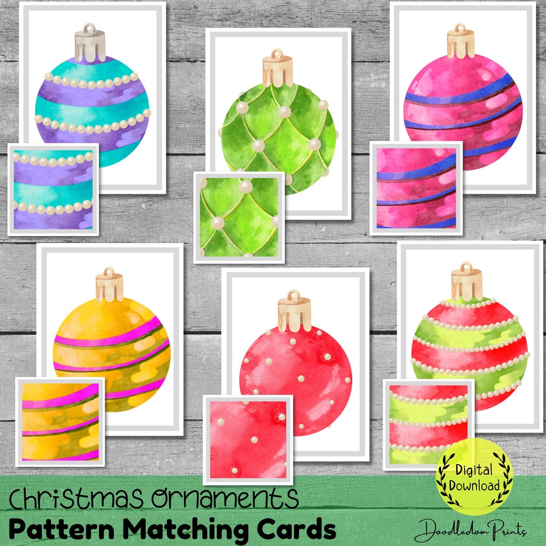 Christmas Matching Activity, Printable Montessori Material, Toddler ...