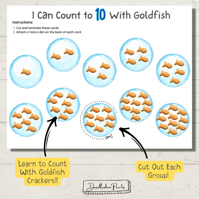 Fish Counting Printable Activity, 1 2 3 4 Year Old Montessori Materials ...