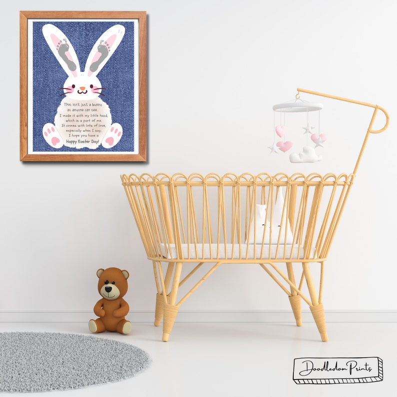 Easter Bunny Handprint Art, Printable Easter Handprint Poem Template ...