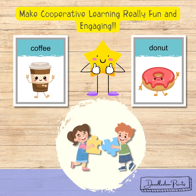 Pick a Partner Classroom Cards, Kids Food Pairing Matching Game ...