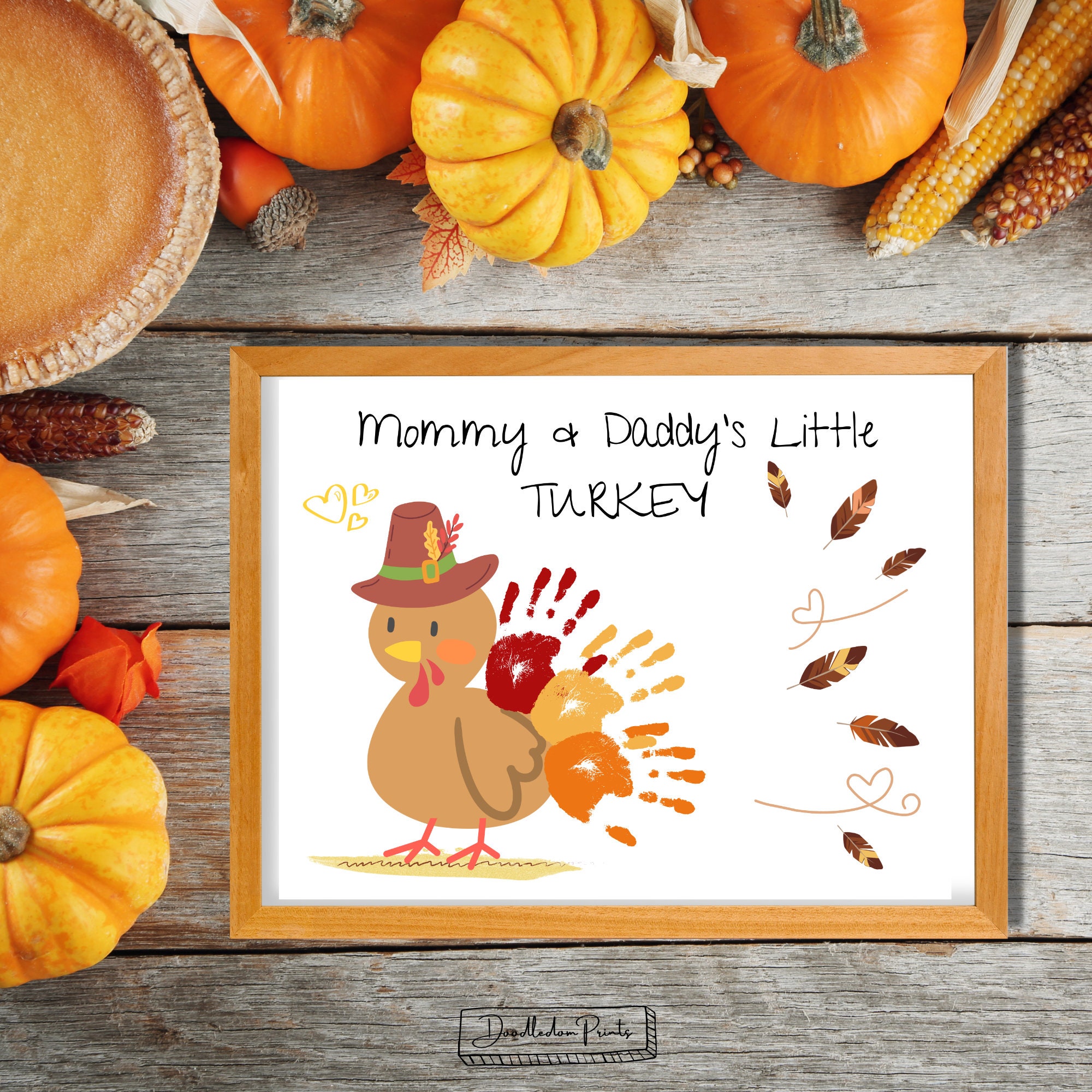 Thanksgiving Handprint Craft, Turkey Handprint Craft, Preschool ...