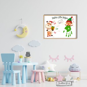 Christmas Handprint Art Gift, Printable Christmas DIY Card, Christmas ...