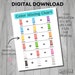 Color Mixing Chart for Kids, Educational Montessori Poster, Homeschool ...