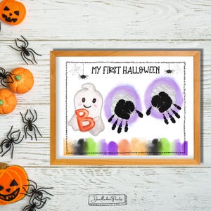 Halloween Craft for Baby, Cute Halloween Printable DIY Keepsake Card ...