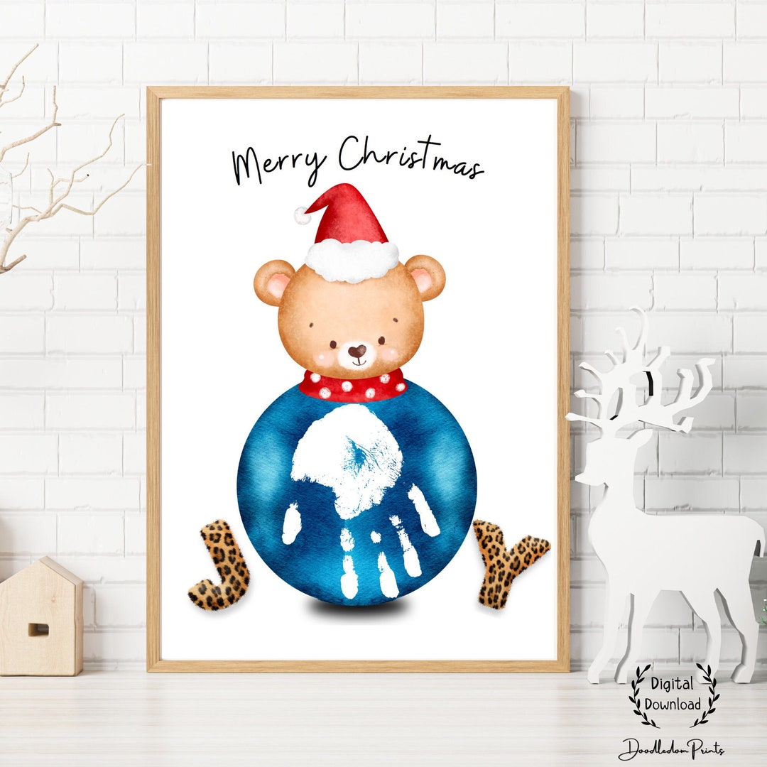 Christmas Ornament Handprint Preschool Craft Baby's First - Etsy