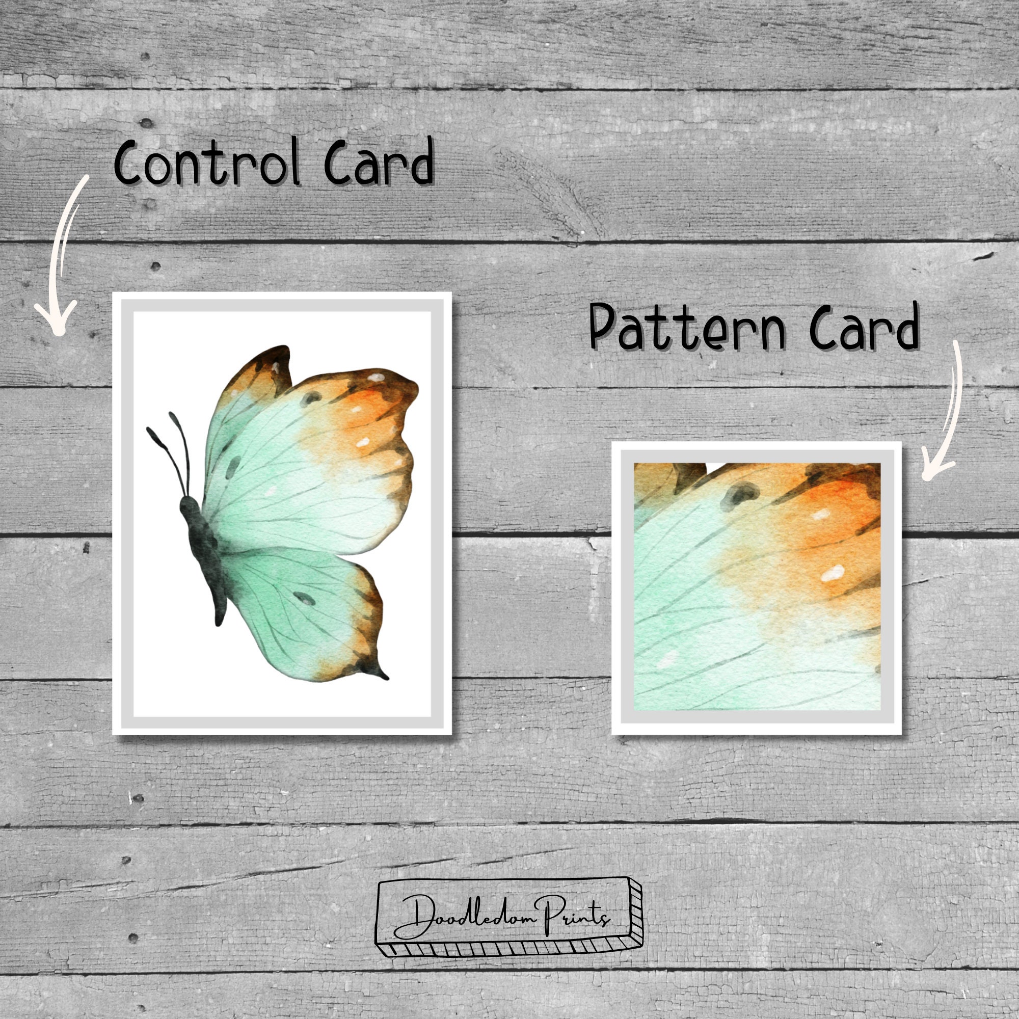 Butterfly Matching Cards, Printable Montessori Material, Toddler ...
