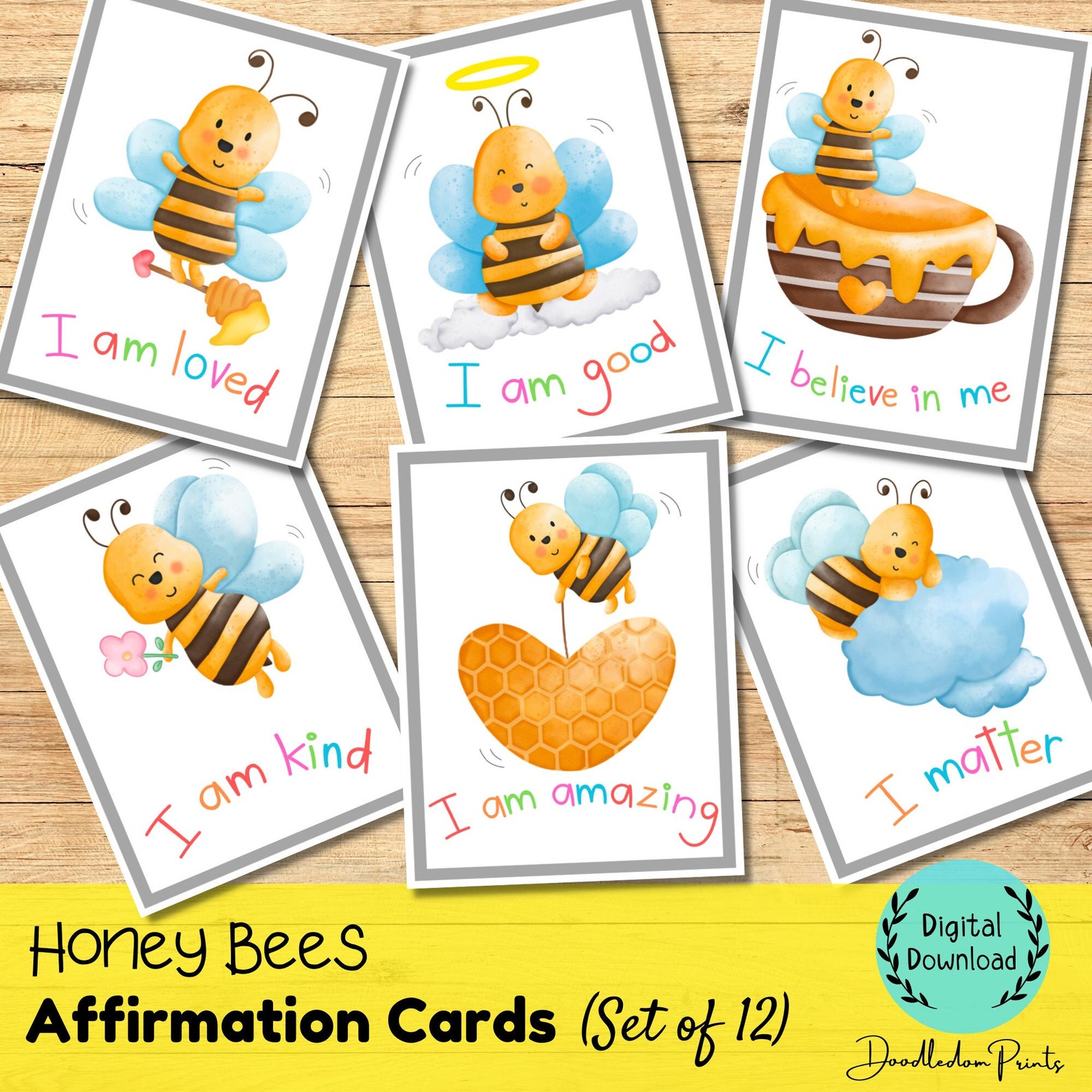 Preschool Positive Affirmation Printable Cards, Montessori Motivational ...
