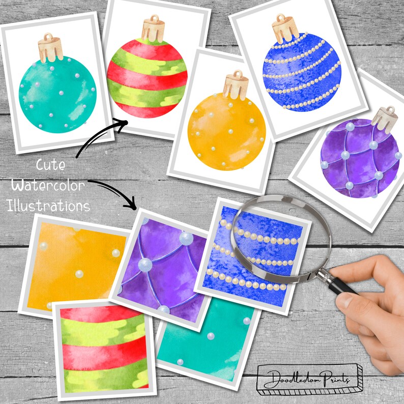 Christmas Matching Activity, Printable Montessori Material, Toddler ...