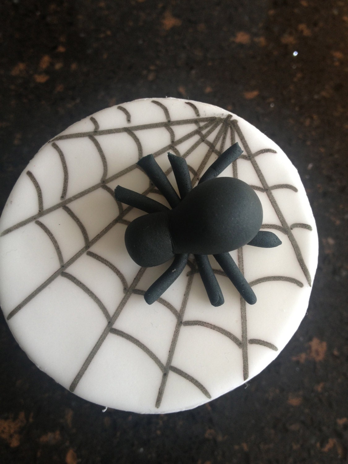 Halloween 10 Spider With Web Handmade Edible Fondant Cupcake - Etsy