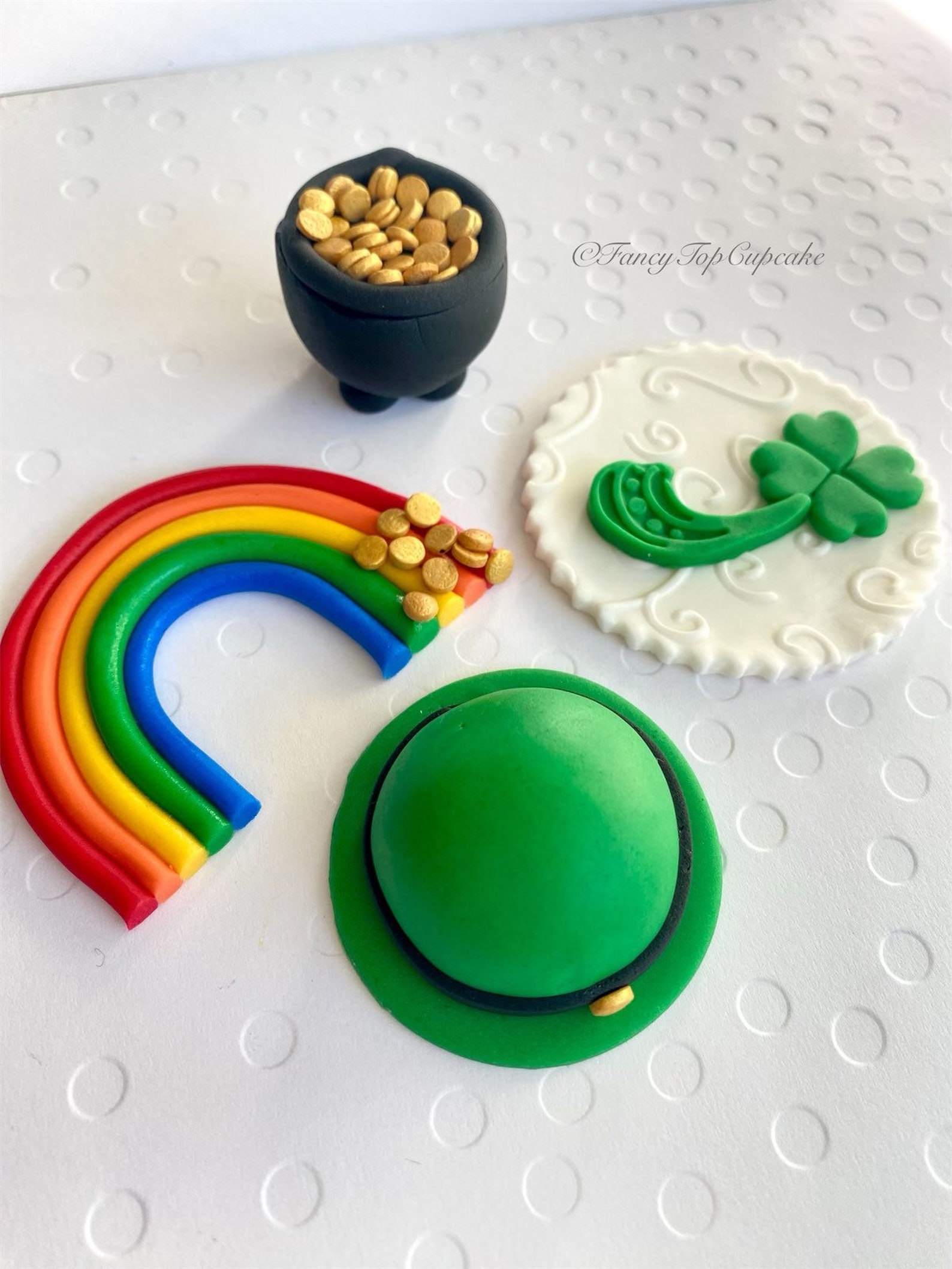 Saint Patrick’s Day ( Qty. 4) Handmade Edible Fondant Toppers Made by ...