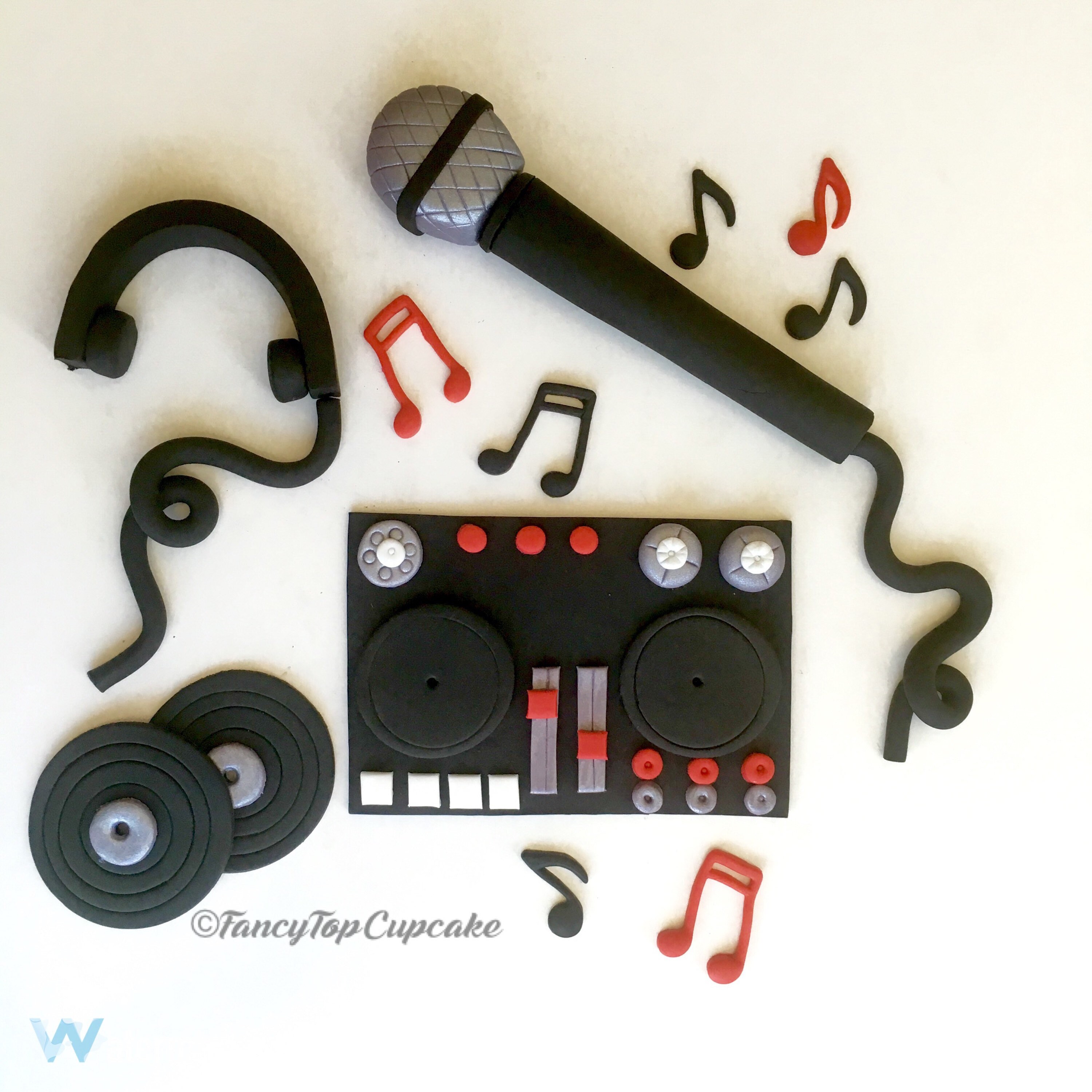 Disc Jockey Fondant Cake Toppers Made by Fancytopcupcake. - Etsy