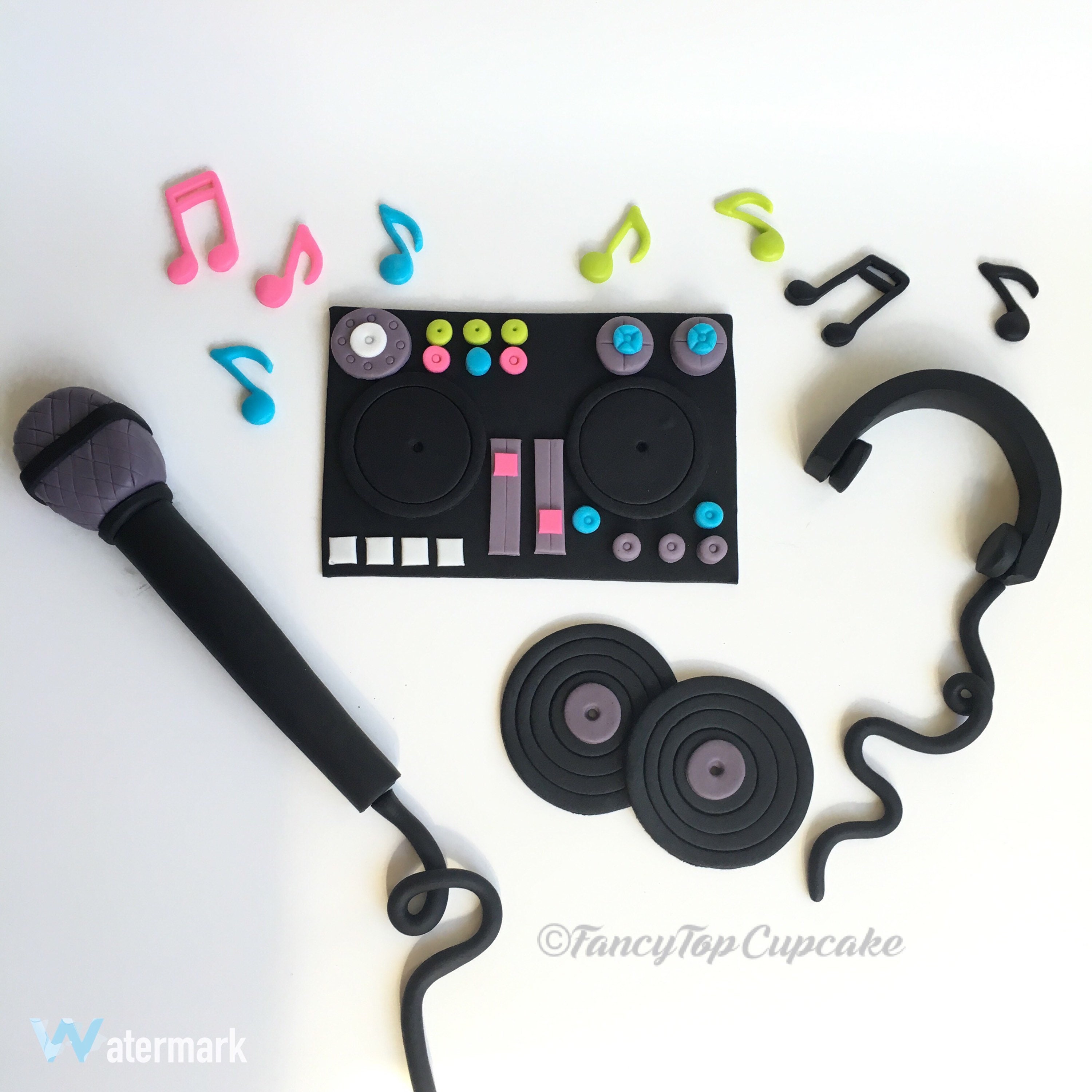 Disc Jockey Fondant Cake Toppers Made by Fancytopcupcake. - Etsy