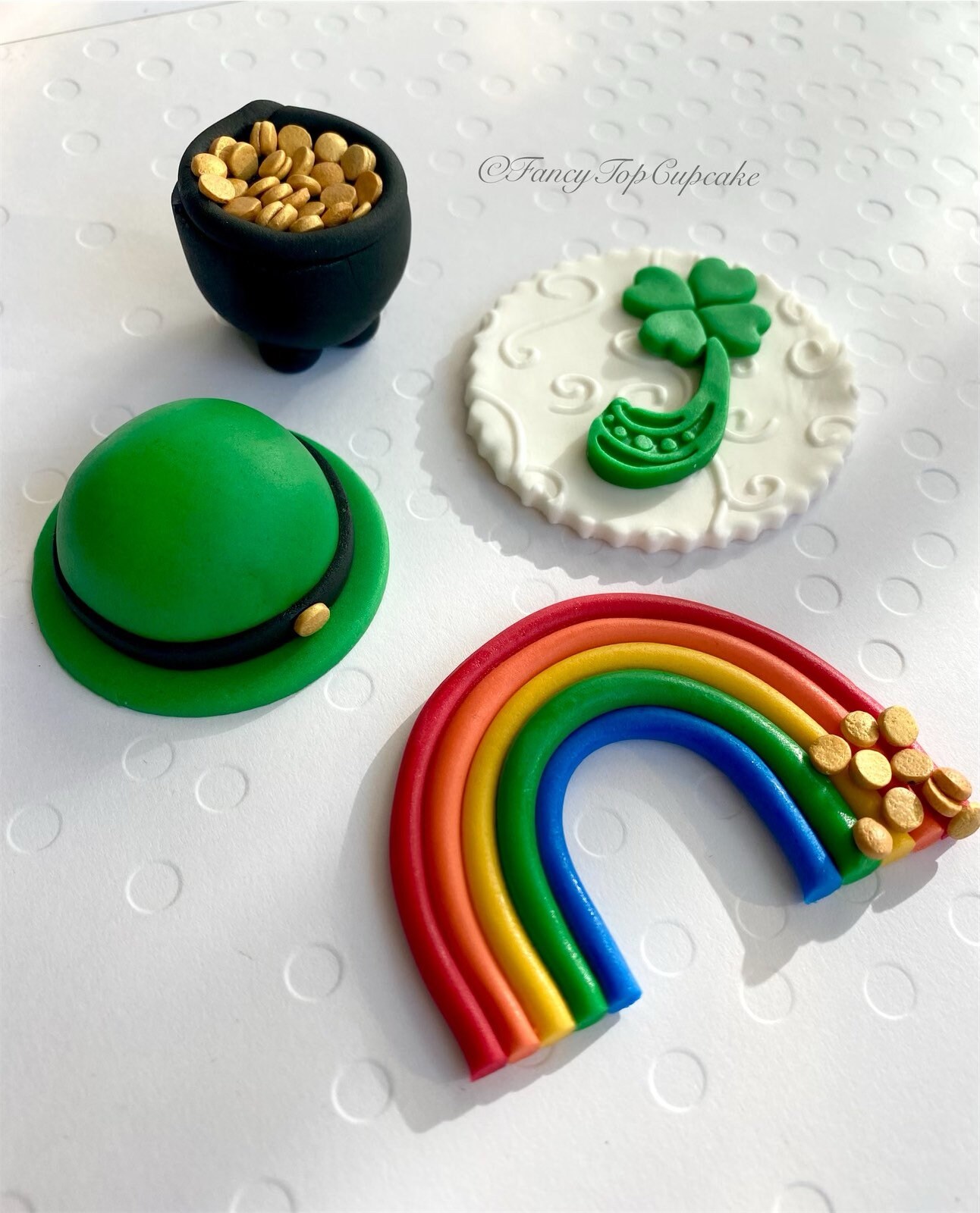 Saint Patrick’s Day ( Qty. 4) Handmade Edible Fondant Toppers Made by ...