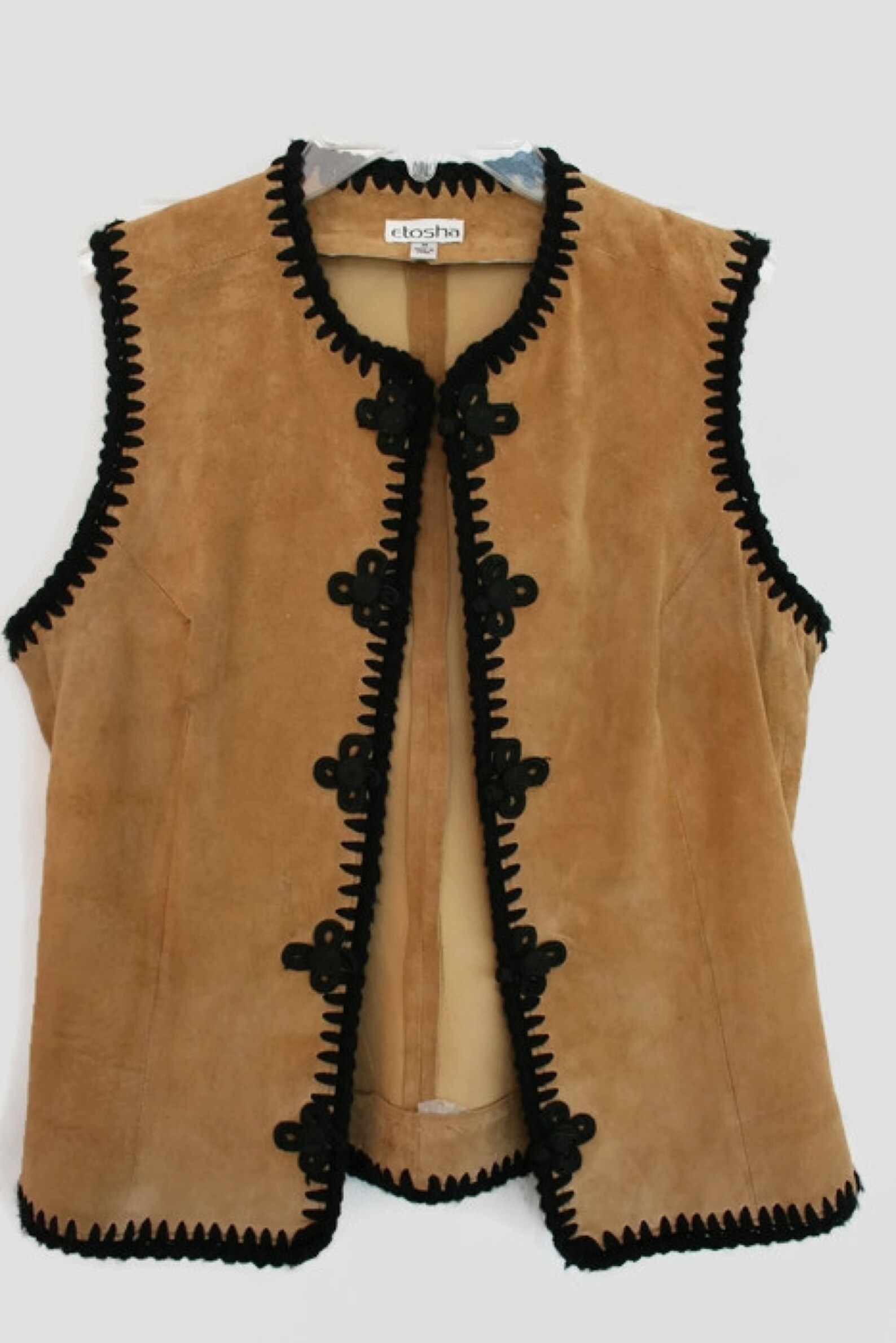 70's Fashion is Back Etosha Suede Vest Color Cognac Tan | Etsy