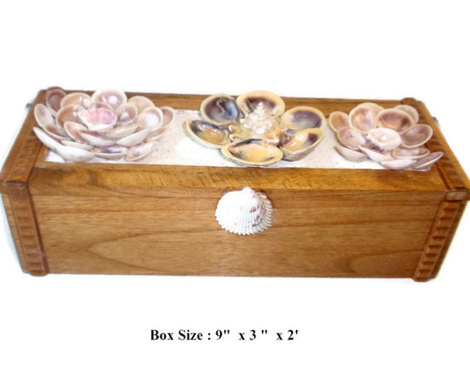 Wooden Box Decorated W/ Sea Shells and Sand. 100 % Handmade - Etsy