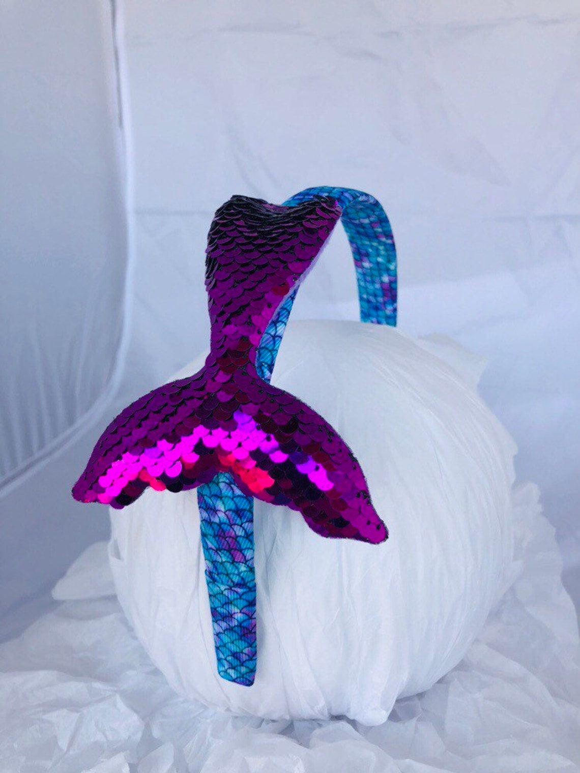 Mermaid tail headband sequin headband mermaid headband | Etsy