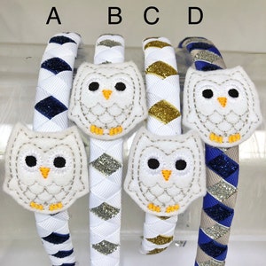 Owl Headband- Snowy Owl- Headbands for Girls- Headband for Women- White ...
