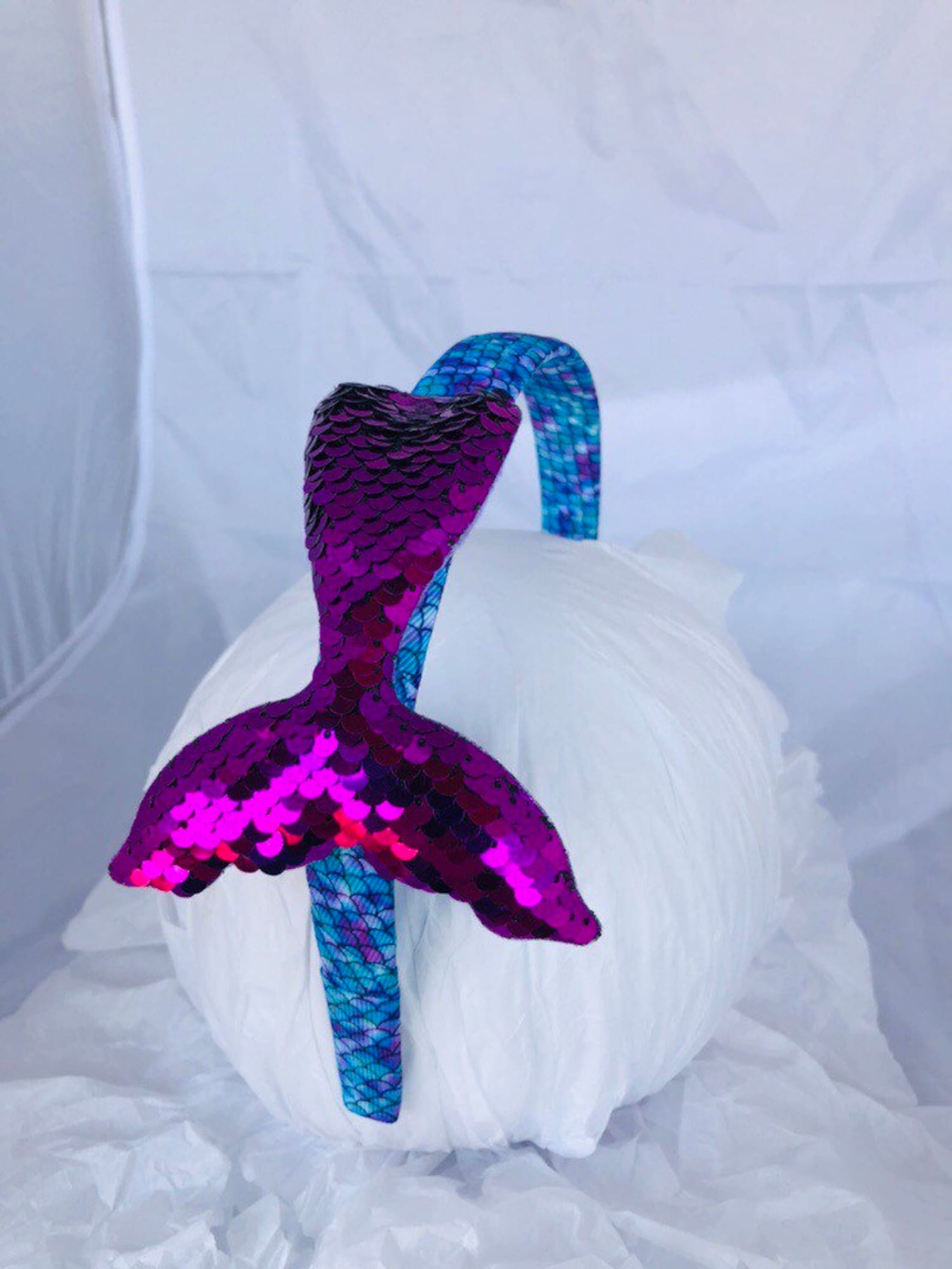 Mermaid Tail Headband Sequin Headband Mermaid Headband - Etsy