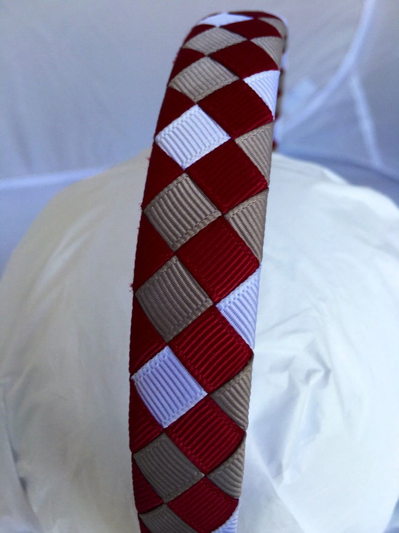 Maroon Gray Headband Wide Headband Plaid Headband Headbands - Etsy