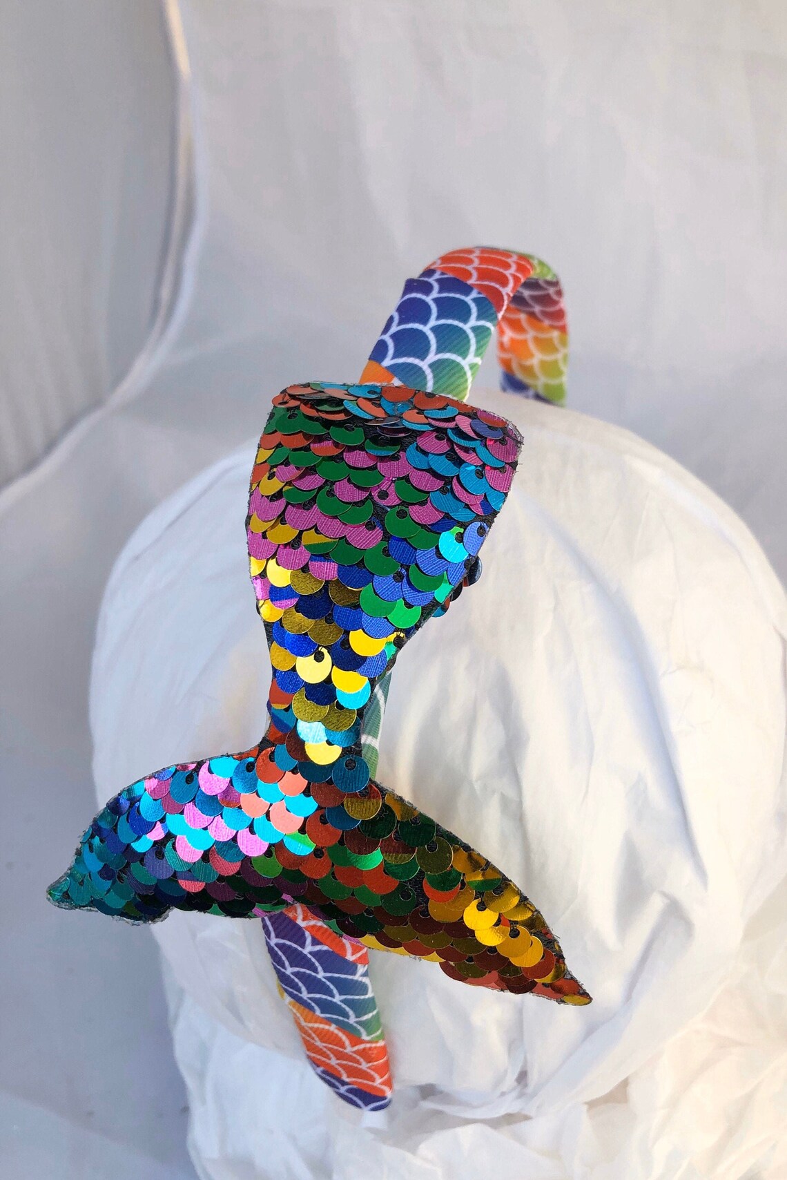 Mermaid Tail Headband Sequin Headband Mermaid Headband - Etsy