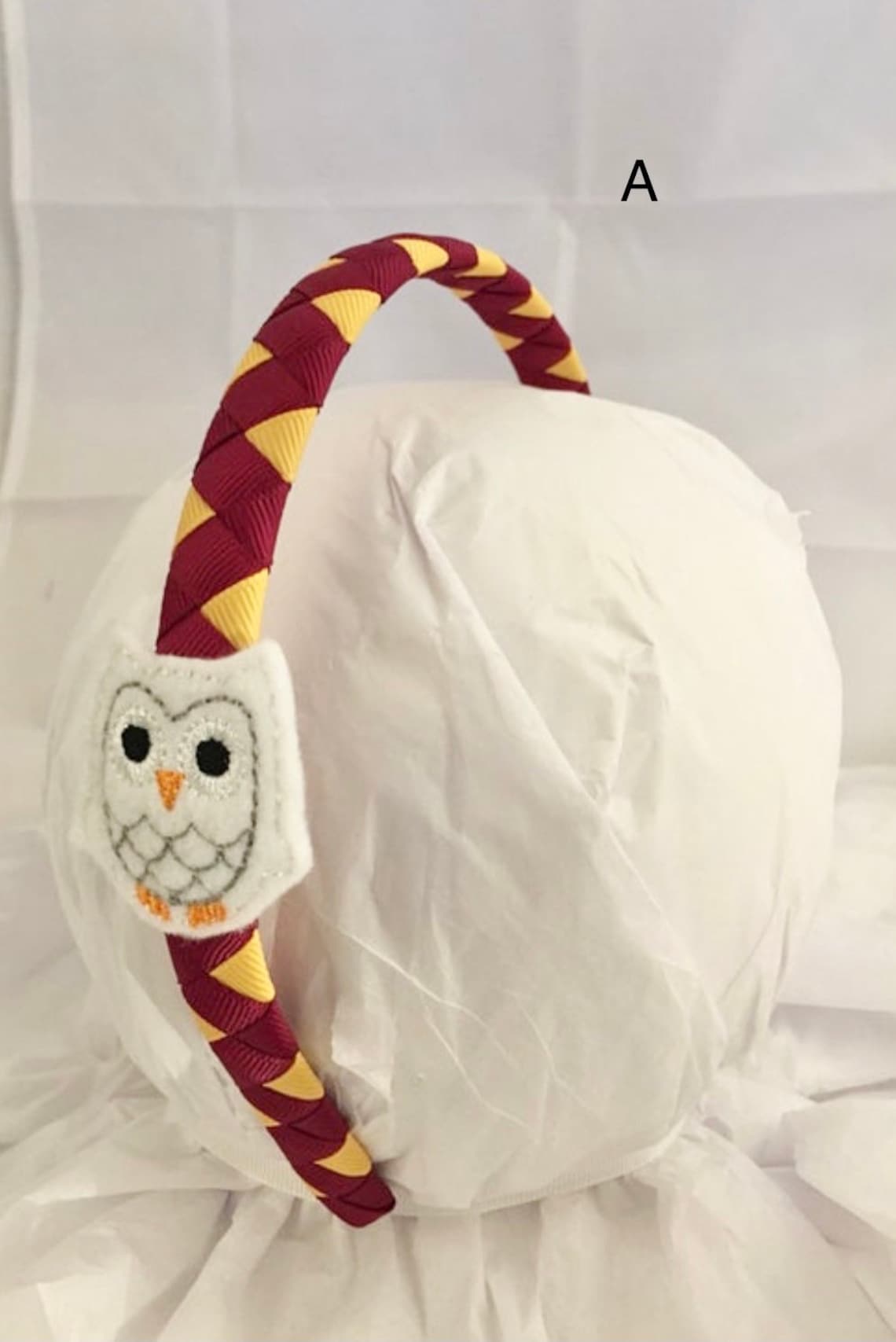 Owl Headband headbands for girls maroon owl snowy owl | Etsy