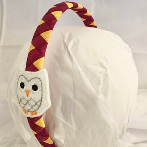 Owl Headband- Headbands for Girls- Maroon Owl- Snowy Owl- Wizard Owl ...