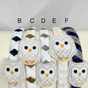 Owl Headband- Headbands for Girls- Maroon Owl- Snowy Owl- Wizard Owl ...
