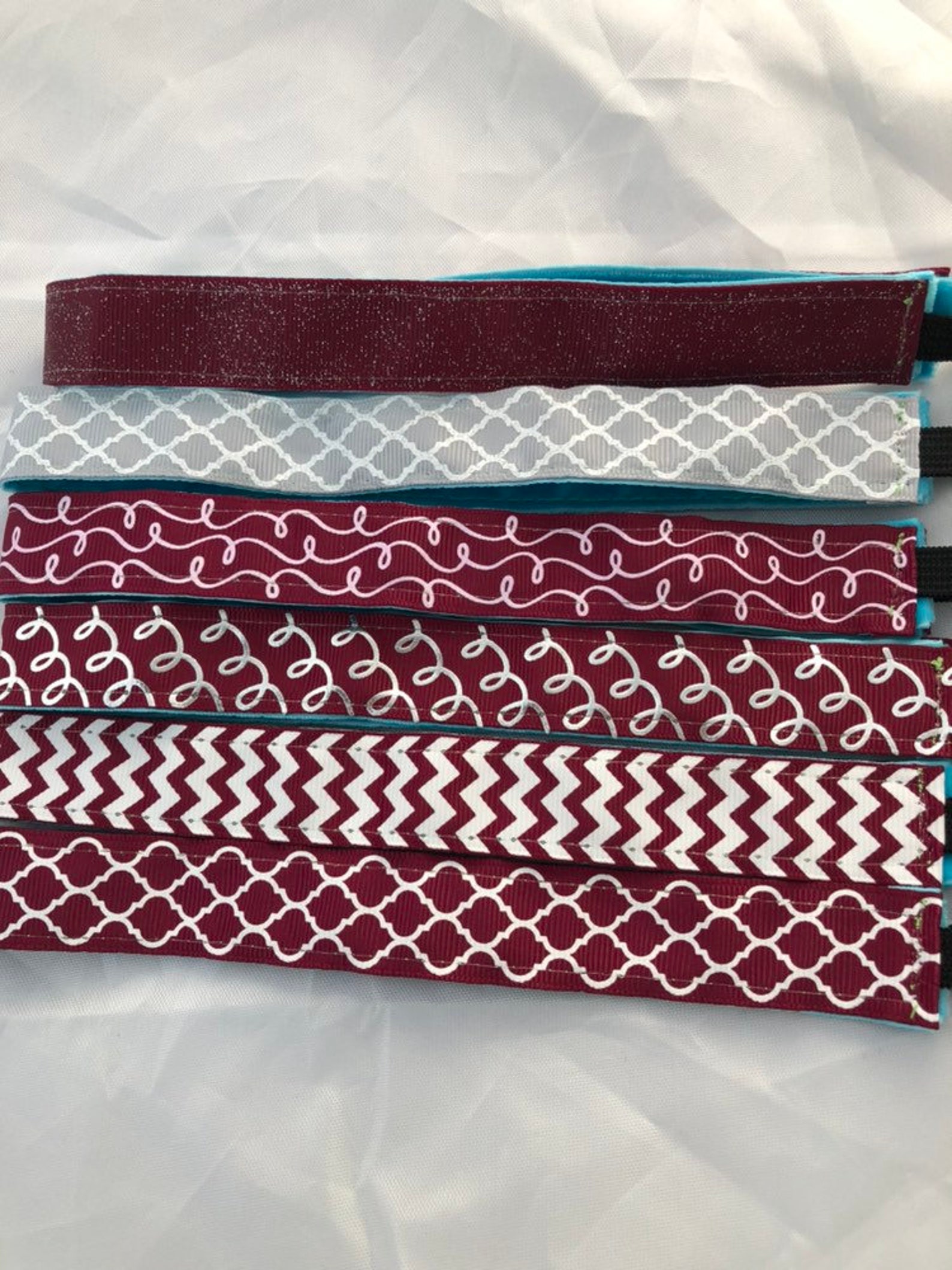 Maroon Chevron Stretch School Uniform Non Slip Headband | Etsy