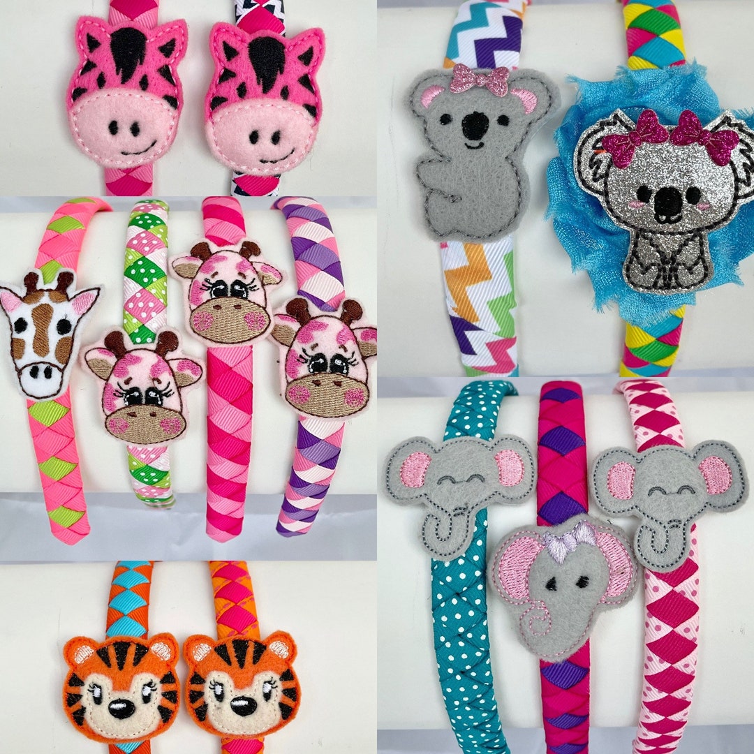 Koala Headband Giraffe Elephant Headbands for Girls Zoo Jungle Tiger ...
