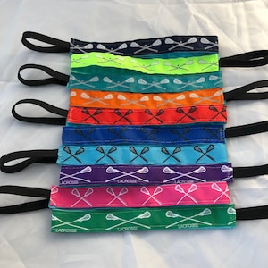 Lacrosse Headband- Turquoise Blue Stretch Non Slip Athletic Elastic ...