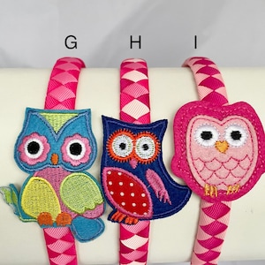 Owl Headband- Headbands for Girls- Maroon Owl- Snowy Owl- Wizard Owl ...