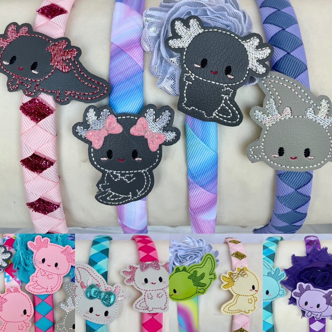 Axolotl Headband for Girls and Women, Friendly Faced Salamanders Hair ...