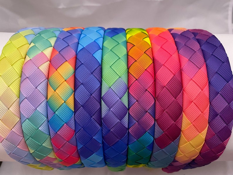 Rainbow Headband Ombre Headband Wide Headband Women Rainbow - Etsy