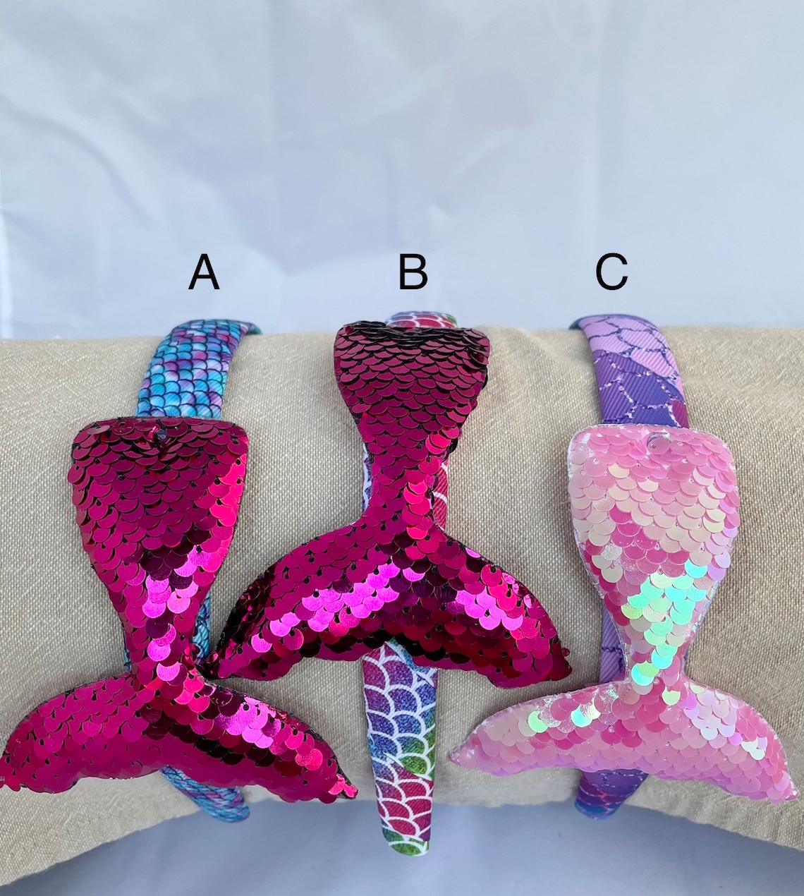 Mermaid Tail Headband Sequin Headband Mermaid Headband - Etsy